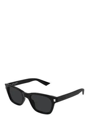 Saint Laurent Square Frame Sunglasses - Black