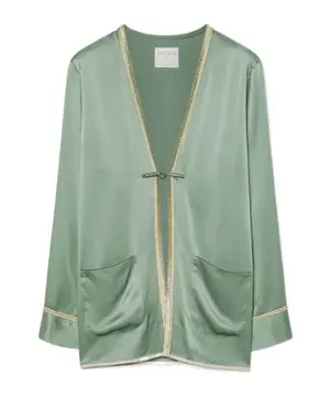 FORTE_FORTE Jacket With Contrasting Trim - Khaki
