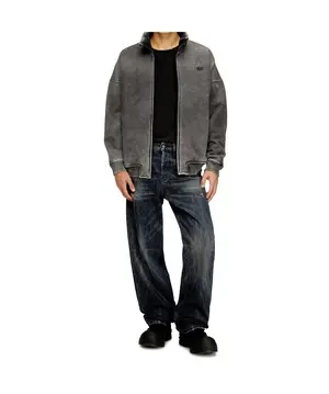 DIESEL® Full-zip Embroidered Logo Jacket