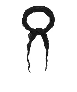 Ami Crinkled Gavroche Scarf - Black