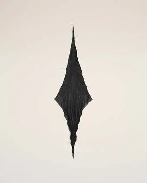 Ami Crinkled Gavroche Scarf - Black