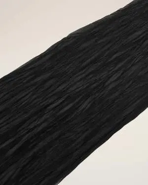 Ami Crinkled Gavroche Scarf - Black