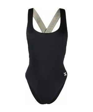 Off-White Logo Detail One-piece Swimsuit - Black