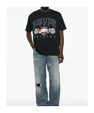 Rhude Sailing Icon T-shirt - Black