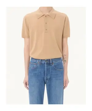 Valentino Garavani Logo Embroidered Short-sleeved Polo Shirt - Nude