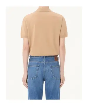 Valentino Garavani Logo Embroidered Short-sleeved Polo Shirt - Nude
