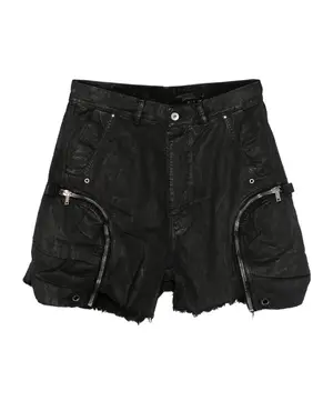 Rick Owens Bauhaus Zip Cargo Shorts - Black