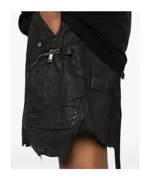 Rick Owens Bauhaus Zip Cargo Shorts - Black