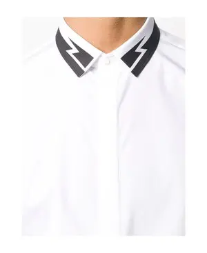Neil Barrett Lightning Print Lapel Shirt
