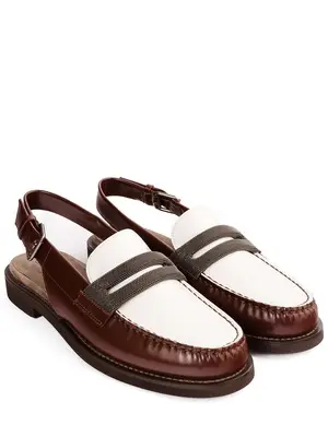 Brunello Cucinelli Slingback Loafers
