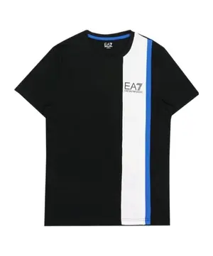 EA7 Logo Printed Round Collar T-shirt