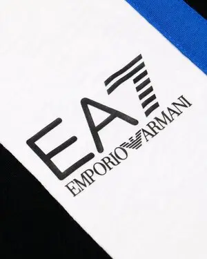 EA7 Logo Printed Round Collar T-shirt