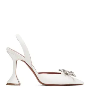 Amina Muaddi Rosie High-heeled Sandals - Ivory