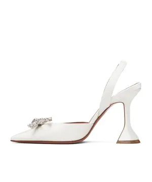 Amina Muaddi Rosie High-heeled Sandals - Ivory