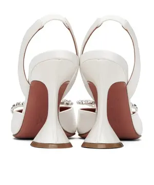 Amina Muaddi Rosie High-heeled Sandals - Ivory