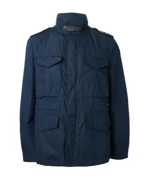 Burberry High-necked Casual Jacket - Blue
