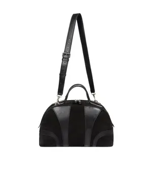 Dries Van Noten Suede Duffle Bag - Black