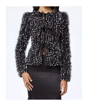 Nina Ricci Polka Dot Tie-front Jacket