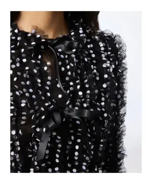 Nina Ricci Polka Dot Tie-front Jacket