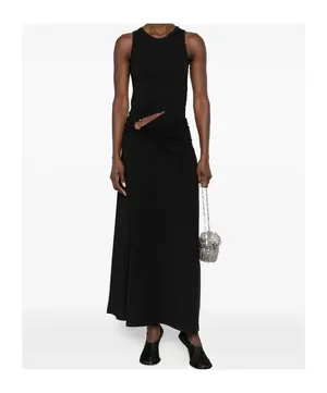 Rabanne Cut-out Sleeveless Maxi Dress - Black