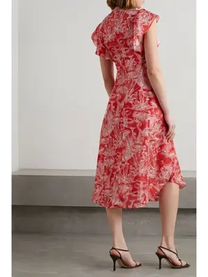Stella McCartney Printed Silk Midi Dress