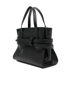 Moschino Buckle Decorated Handbag - Black