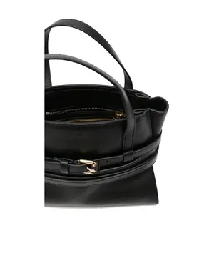 Moschino Buckle Decorated Handbag - Black