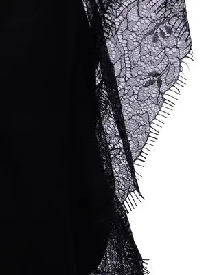 Junya Watanabe Lace-trim Halterneck Handkerchief-hem Dress - Black