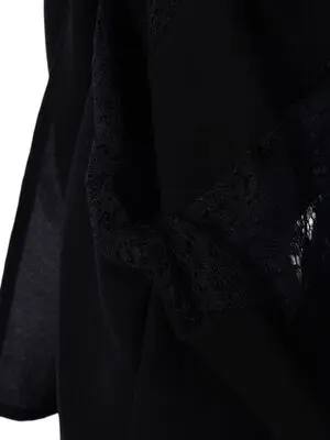 Junya Watanabe Lace-trim Halterneck Handkerchief-hem Dress - Black