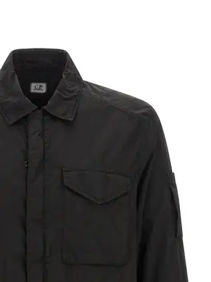 C.P. COMPANY Chrome-r Lens Overshirt - Black