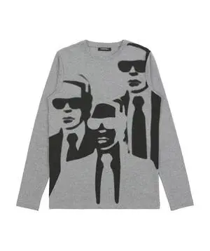 Karl Lagerfeld Printed T-shirt - Gray