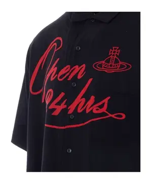 VIVIENNE WESTWOOD Logo Printed Buttoned Shirt