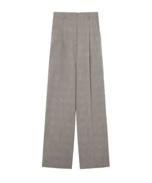 GOLDEN GOOSE Wide-leg Checked Trousers - Grey