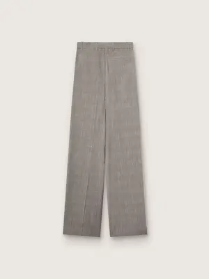 GOLDEN GOOSE Wide-leg Checked Trousers - Grey