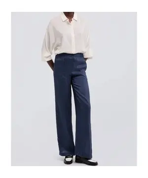 Aspesi Elastic Waist Pleated Straight Leg Trousers