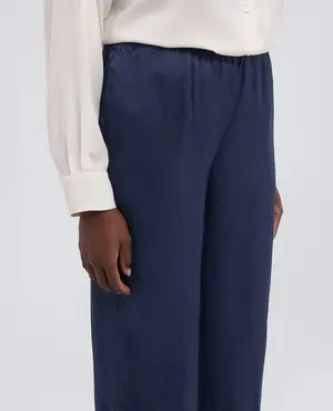Aspesi Elastic Waist Pleated Straight Leg Trousers
