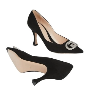 Gucci Crystal Interlocking G Pumps