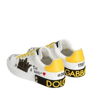 Dolce & Gabbana Portofino Low-top Sneakers With Graphic Embellishments