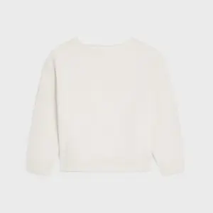Celine Boatneck Sweater In Wool And Cashmere With Triomphe Embroidery