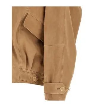 Auralee Suede Bomber Jacket - Brown