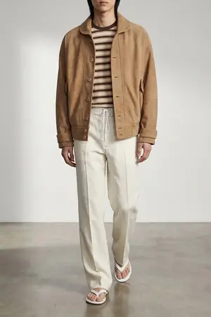 Auralee Suede Bomber Jacket