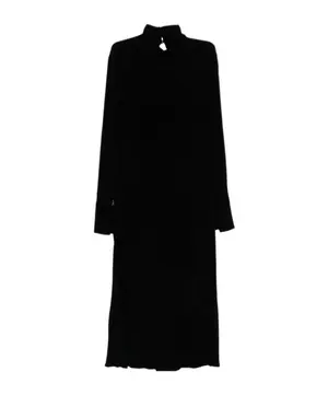 Patrizia Pepe Long Sleeve Tie-neck Dress
