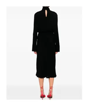 Patrizia Pepe Long Sleeve Tie-neck Dress