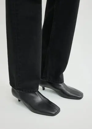TOTEME Rear-zip Square-toe Ankle Boots