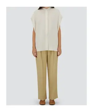 Herno Flap-sleeve Band Collar Shirt