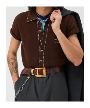Versace Short-sleeved Knitted Shirt