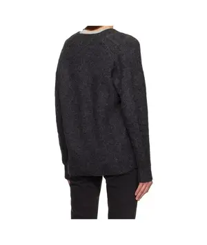 Isabel Marant Étoile Eborah" Button-down Long-sleeve Knit Sweater - Black