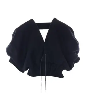 Sacai Sacai Knit Pullover With V-Neck And Drawstring Details No