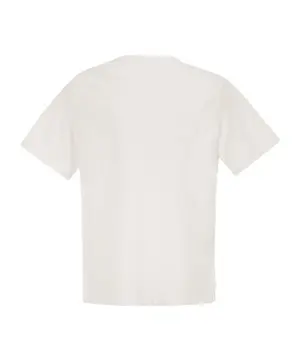 Peserico Round Neck T-shirt With Sparkling Pocket Detail - No