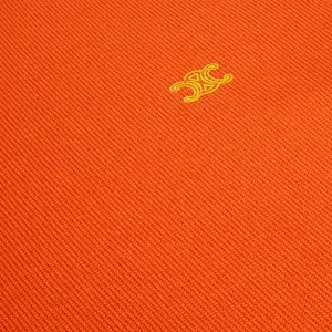 Celine Crewneck Sweater In Fine Wool - Orange